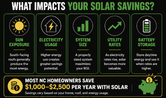 How Much Do Solar Panels Save NC Homeowners Per Year? (2025 Real ...